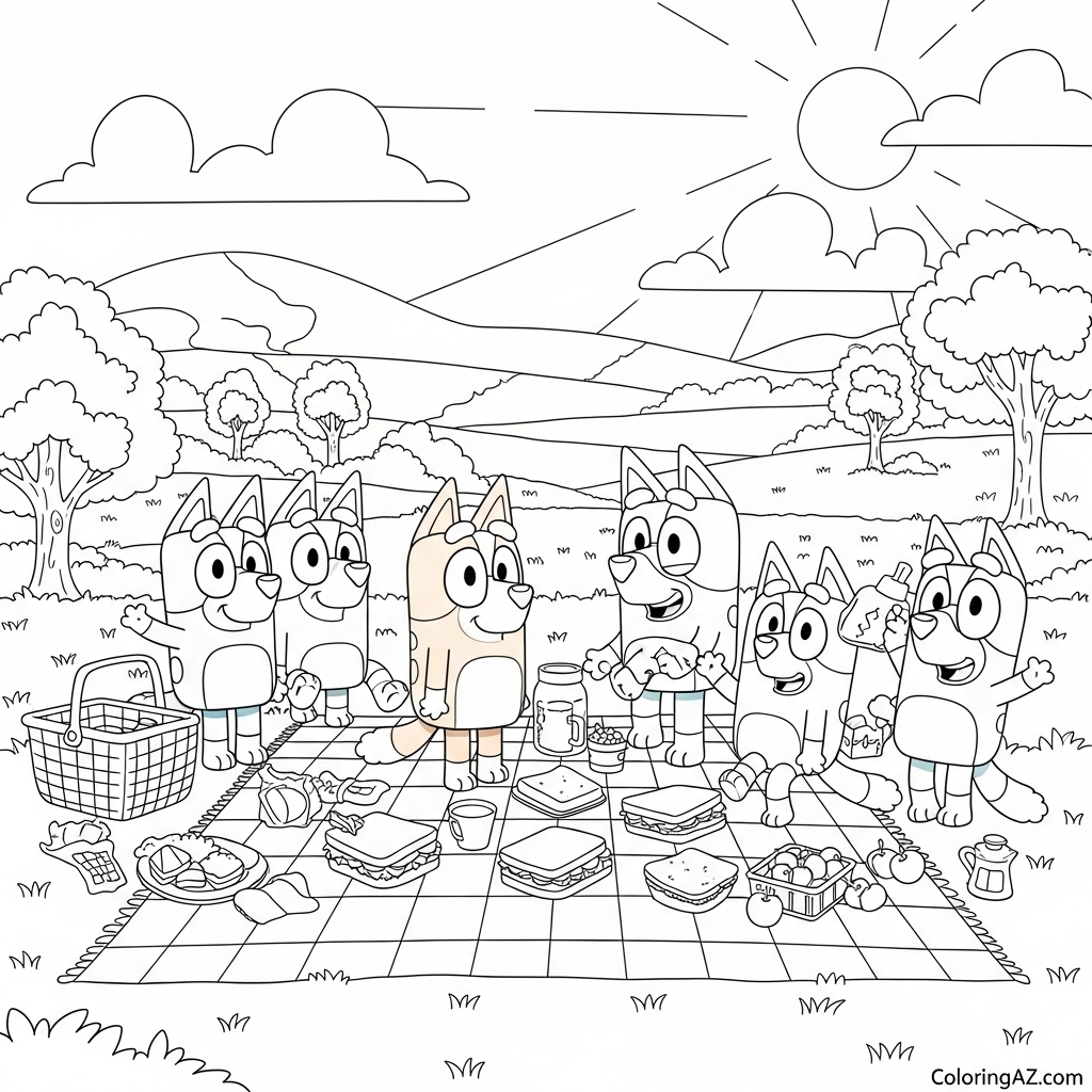 Bluey Activity Sheets: Enjoy Free Coloring Pages for Kids